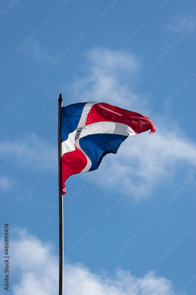 Foto de Bandera de República Dominicana do Stock | Adobe Stock