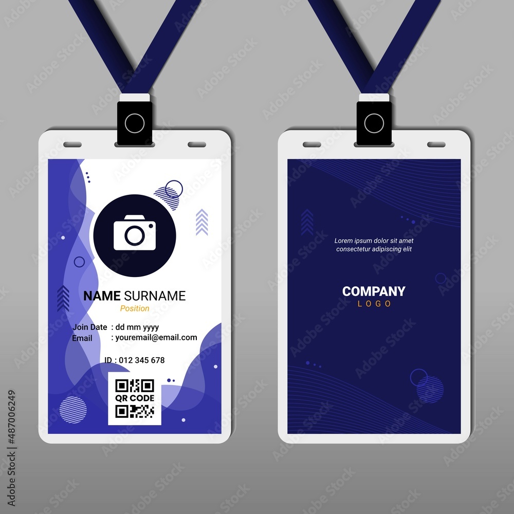 Abstract Liquid ID Card Design for Business or Company Stock Vector ...