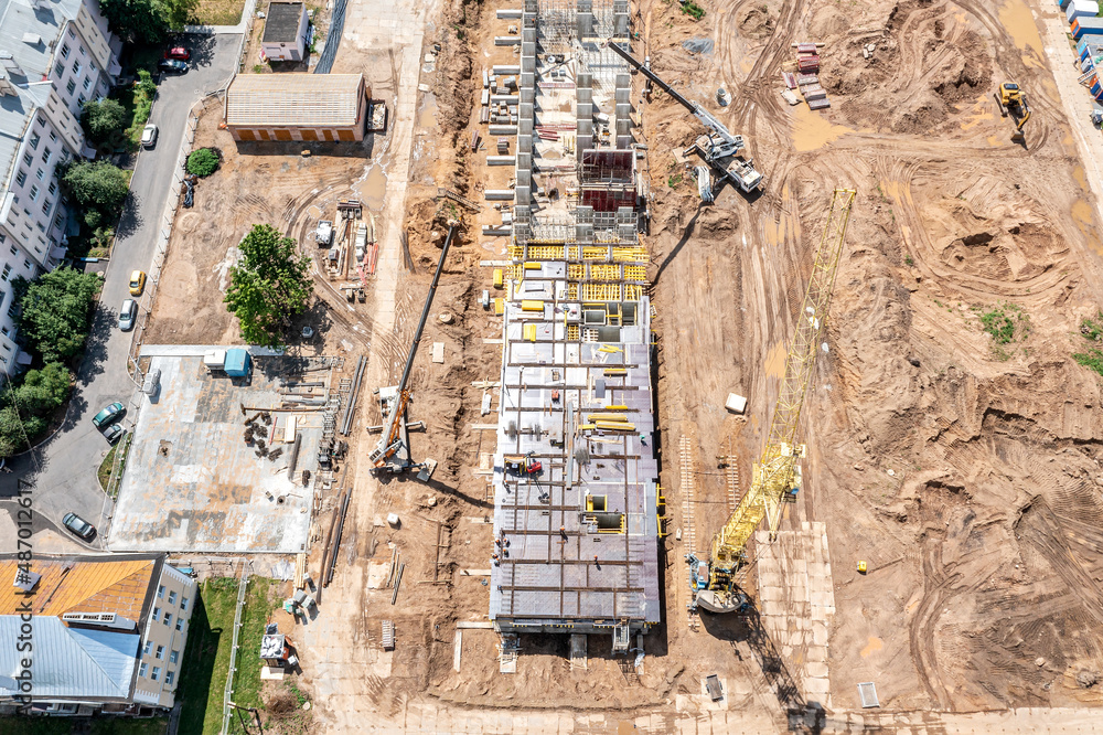 new high-rise apartment building under construction. development of ...