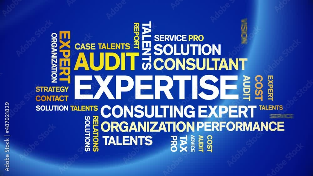 Expertise animated tag word cloud;text design animation kinetic ...