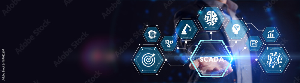 System Supervisory Control And Data Acquisition technology concept ...