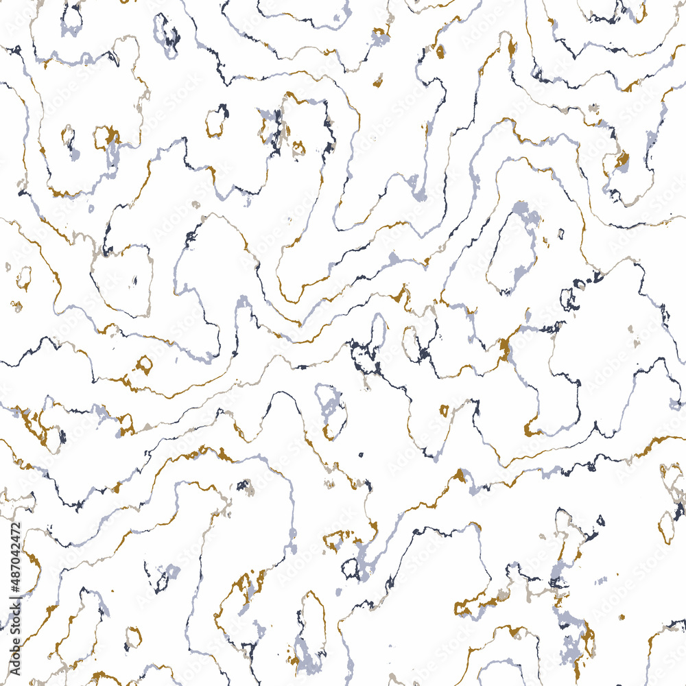 White tonal marbled seamless texture. Irregular pale ink blotch paint ...