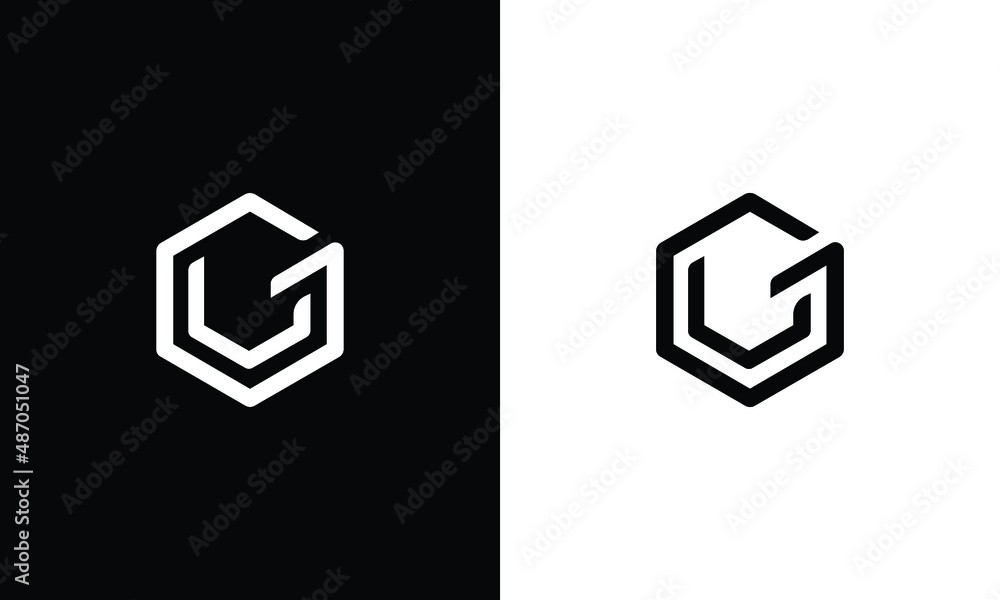 UG GU logo. the letter U and G perfectly combined into a new, modern ...