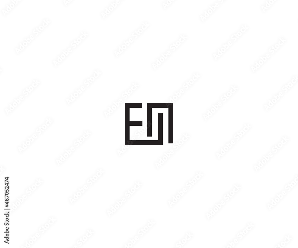 EM Letter logo design Template vector symbol. Icon Letter EM vector ...