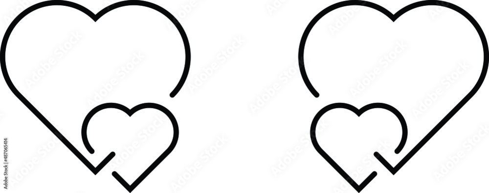 Premium set of heart line icons. Simple pictograms pack. Stroke vector ...