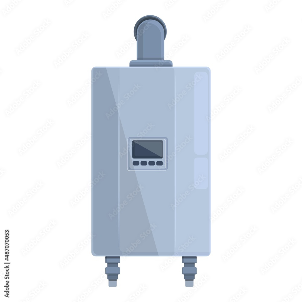 Gas boiler energy icon cartoon vector. Home heater. Hot system Stock ...