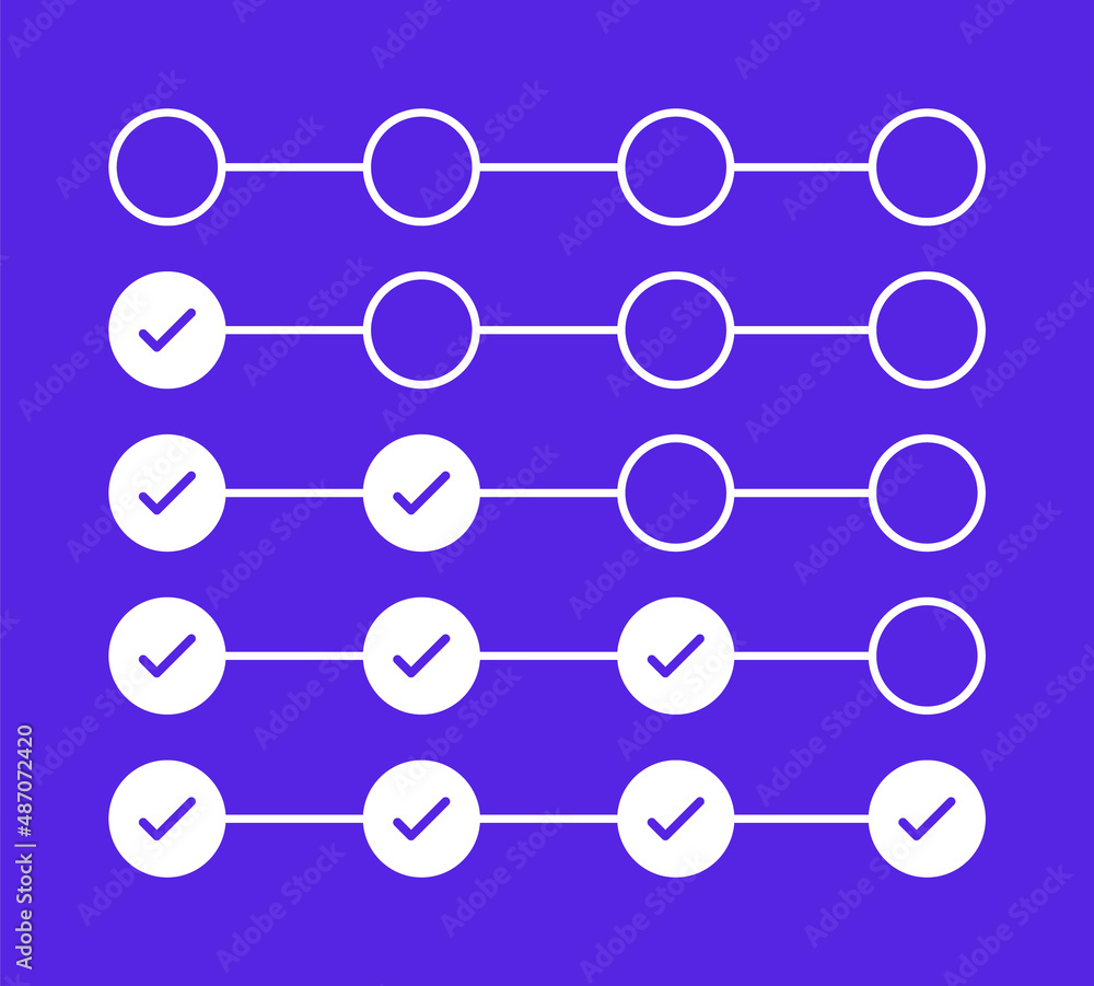 Process Infographic Vector. Step by Step Timeline Progress Bar with ...