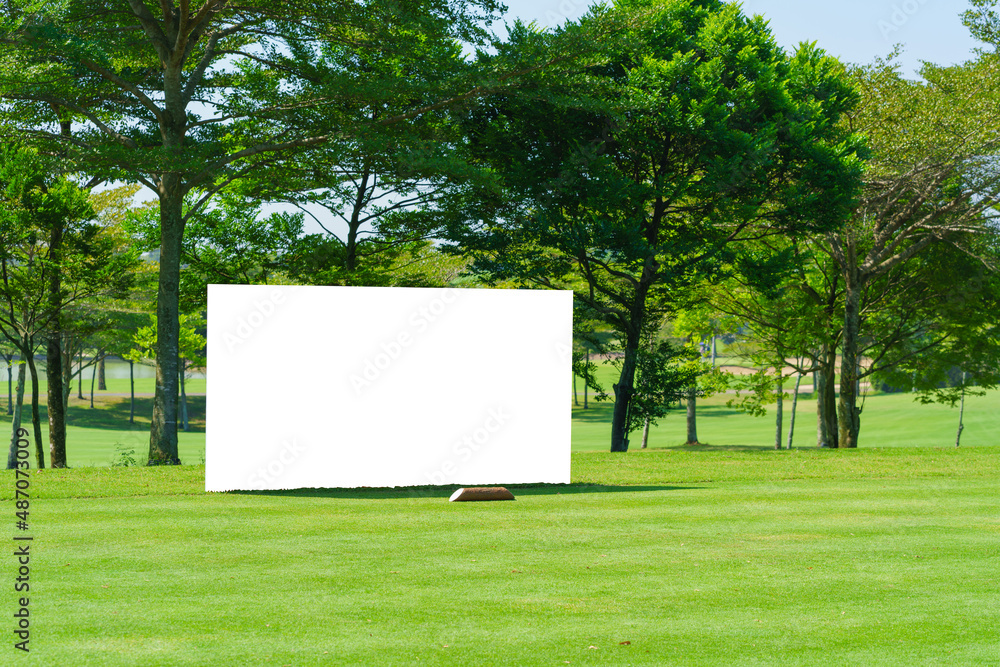 Poster Mockup image of Blank billboard white screen posters billboard ...