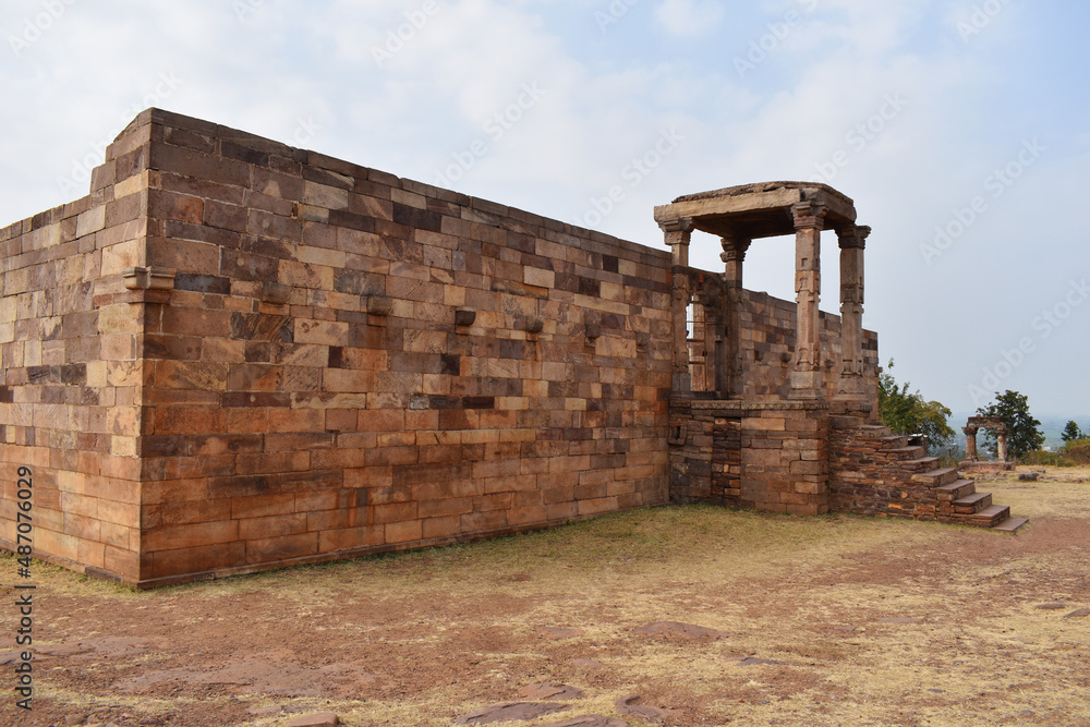 Entrance of Pameya Temple at Raisen Fort, Fort was built-in 11th ...