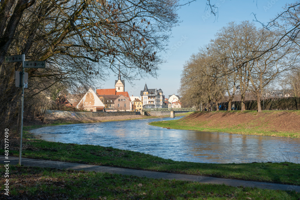 Weiße Elster River Gera Thuringia East Germany in Summer Stock Photo ...