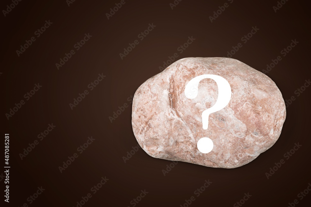 Question mark concept. Motivational Inspirational Background. Stone ...
