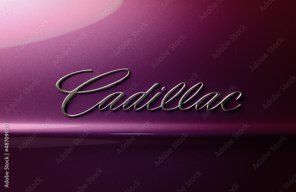 Classic Pink Cadillac Emblem Stock Photo | Adobe Stock