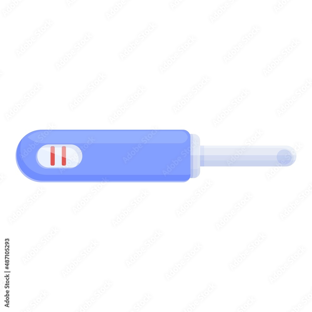 Female pregnant test icon cartoon vector. Pregnancy positive. Negative ...