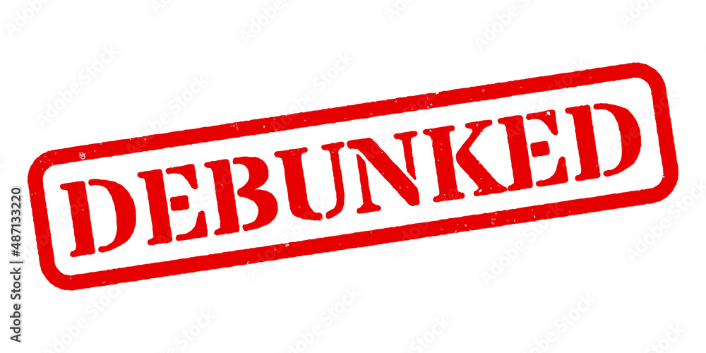 ‘Debunked’ Red Rubber Stamp Stock Vector | Adobe Stock