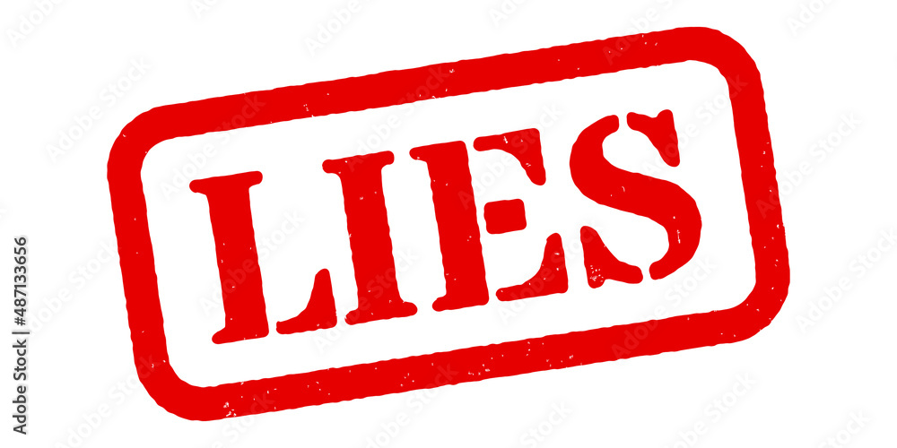 ‘Lies’ Red Rubber Stamp Stock Vector | Adobe Stock