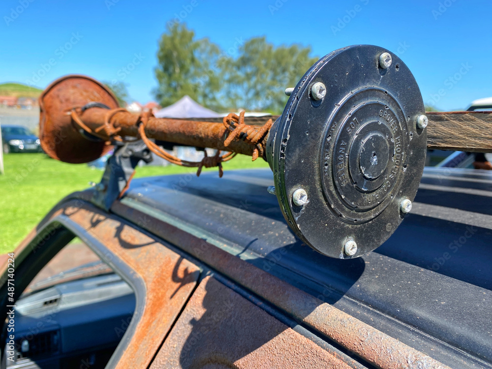 Rat Rod Details - on the roof of a rat-rodded car Stock Photo | Adobe Stock