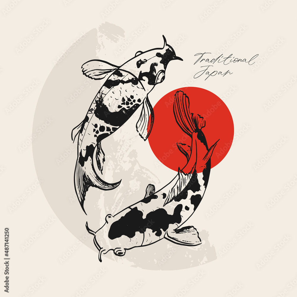 Traditional Japanese vector illustration. Traditional of Japan. Asian ...
