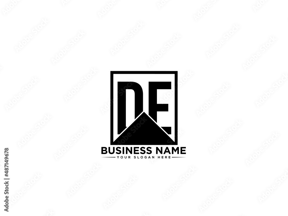 Monogram Bold Letter DE D&e initial logo design vector, Creative ...