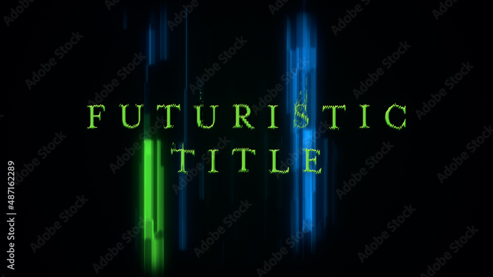 Futuristic Title Stock Template | Adobe Stock