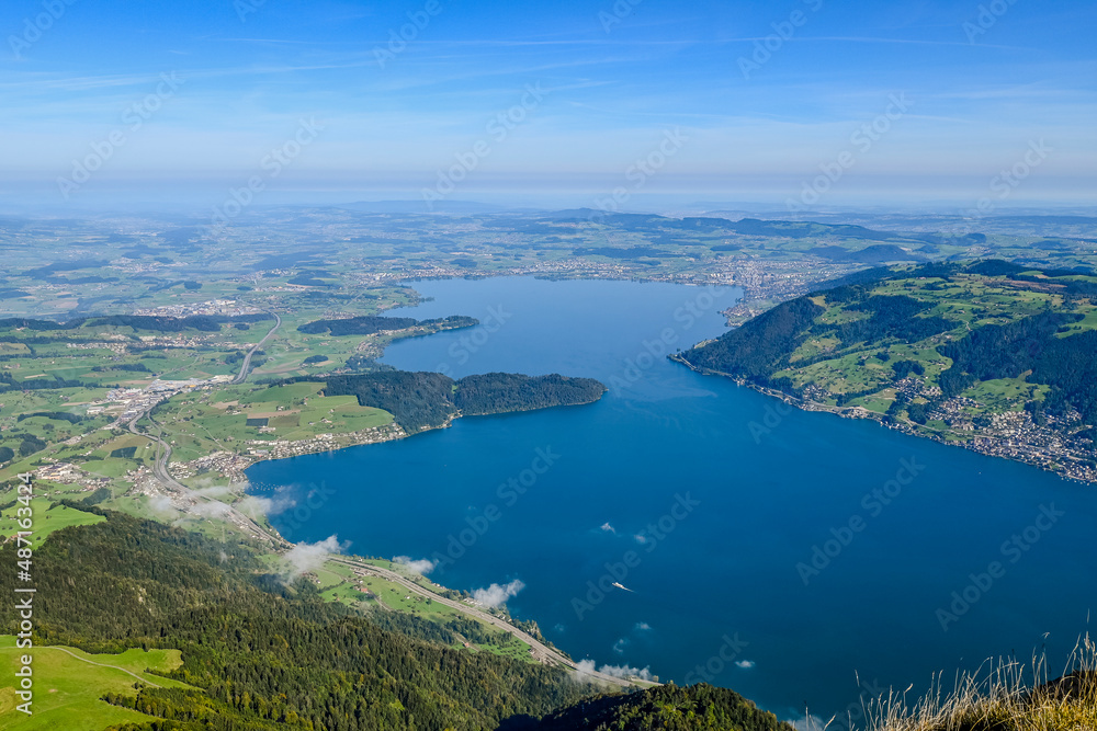 Fotka „Rigi, Zugersee, Zug, Bergbahnen, Wanderweg, Zugerberg ...