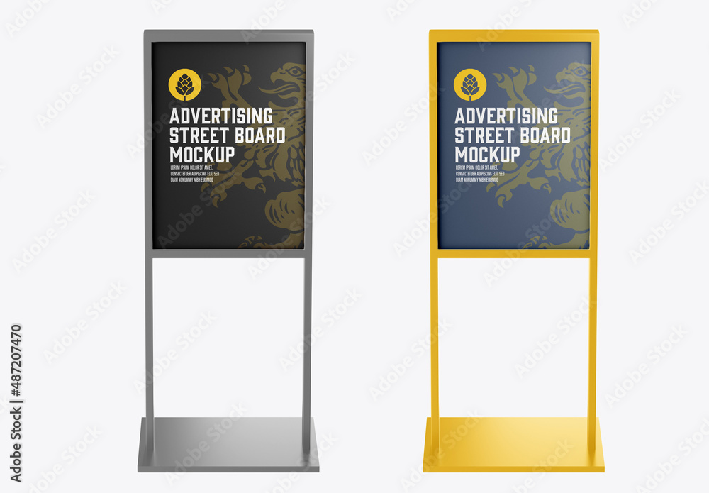 Stand-Up Singboard Mockup Stock Template | Adobe Stock