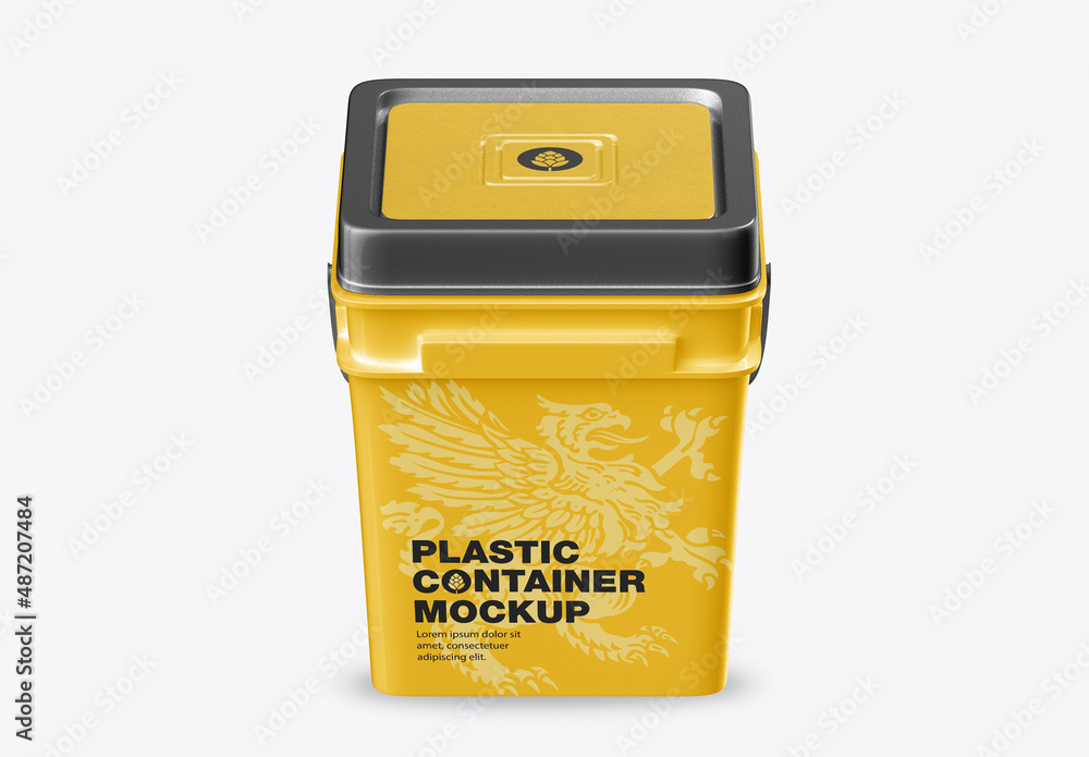 Plastic Container Mockup Stock Template | Adobe Stock