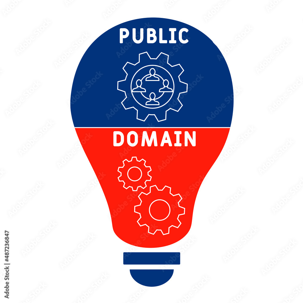 PD - Public Domain acronym. business concept background. vector ...