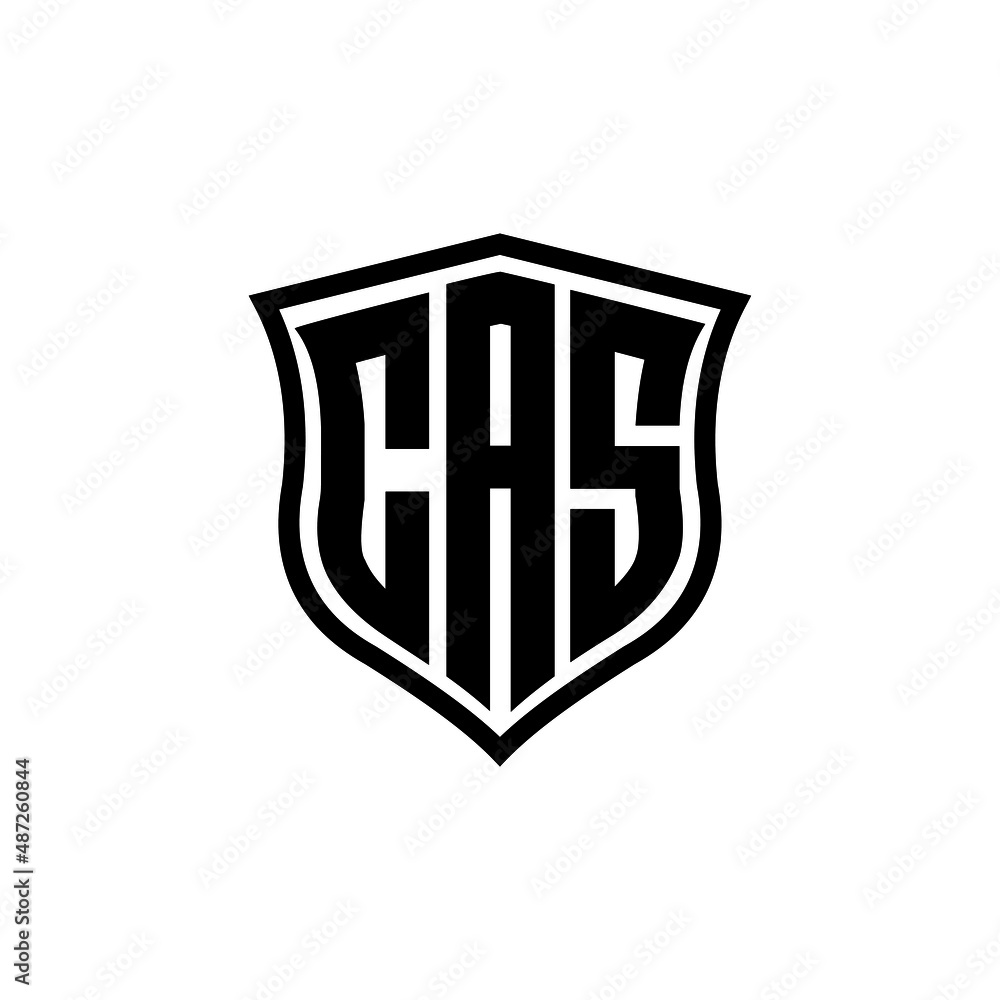 CAS letter logo design with white background in illustrator, vector ...