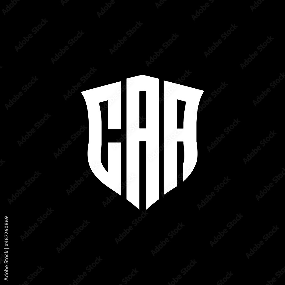 CAA letter logo design with black background in illustrator, vector ...