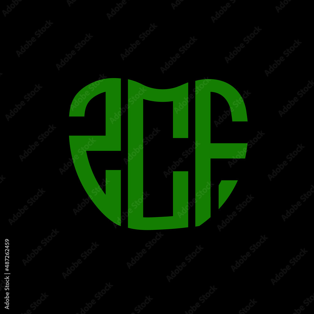 ZDF letter logo design on black background.ZDF creative initials letter ...