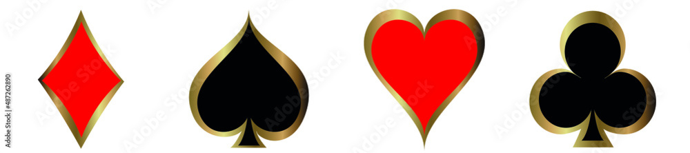 Svg card suit. The card icons isolated on white background. Stock ...