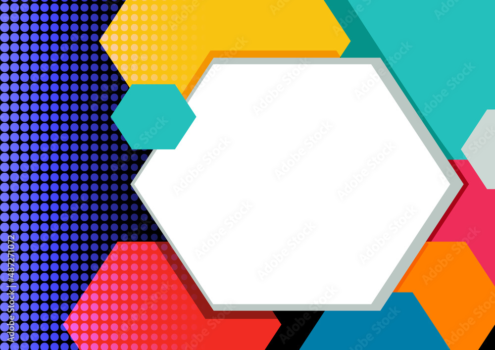 Abstract hexagon background design template Stock Vector | Adobe Stock