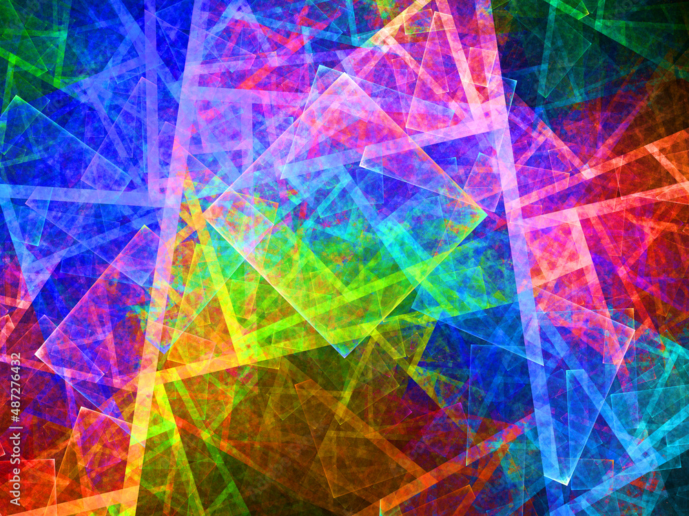 Ilustrace „Creación de arte psicodélico digital compuesto de líneas ...