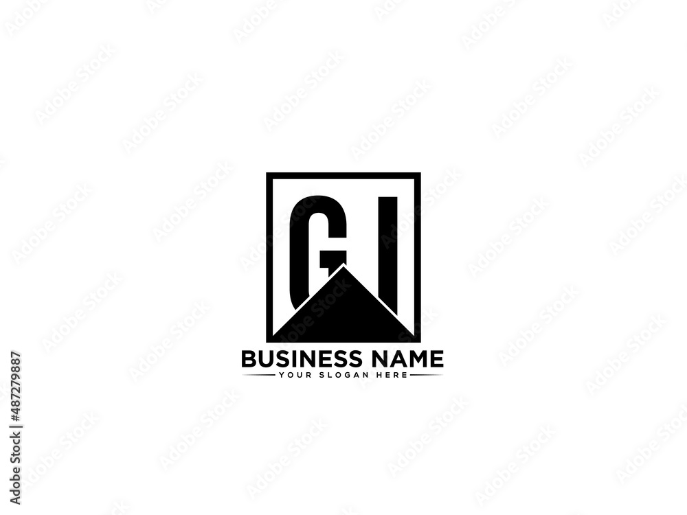 Letter GI Logo Vector, Monogram Initial letter gi g i logo template ...