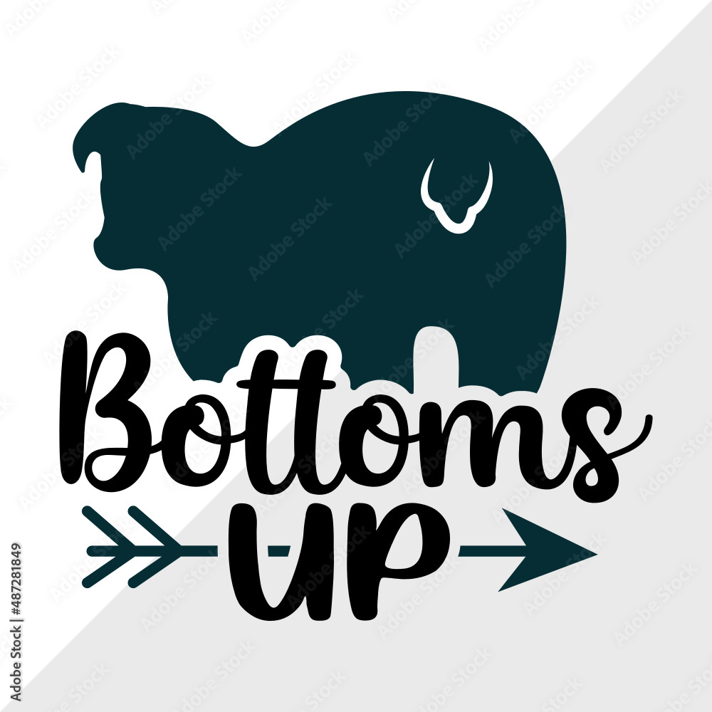 Bottoms Up SVG Cut File | Dog Lover Svg | Pet Svg | Dog Bandana Svg ...