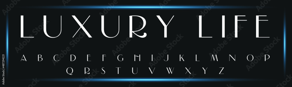 LUXURY LIFE Modern minimal font for personal and business use. Tech ...