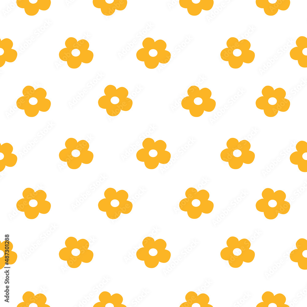 Cute Orange small flowers pattern for print, wallpaper, fabric, fashion ...