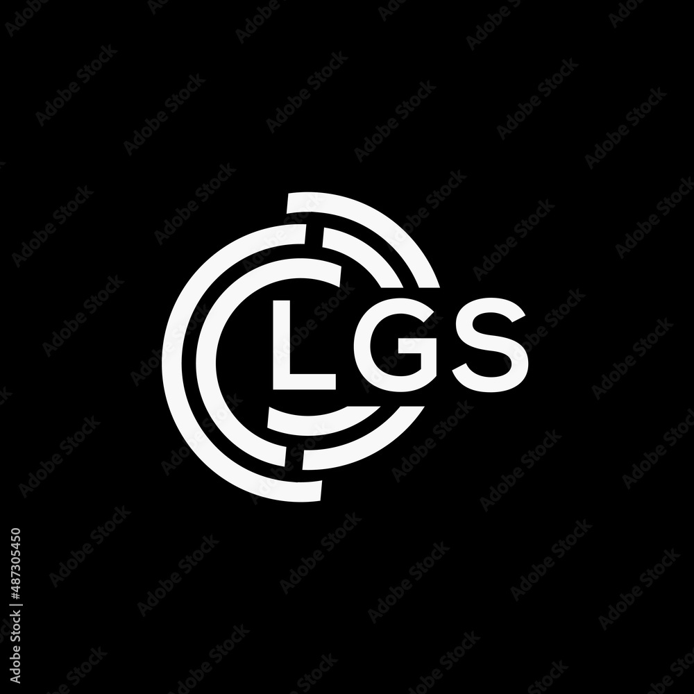 Vecteur Stock LGS letter logo design on black background.LGS creative initials letter logo ...