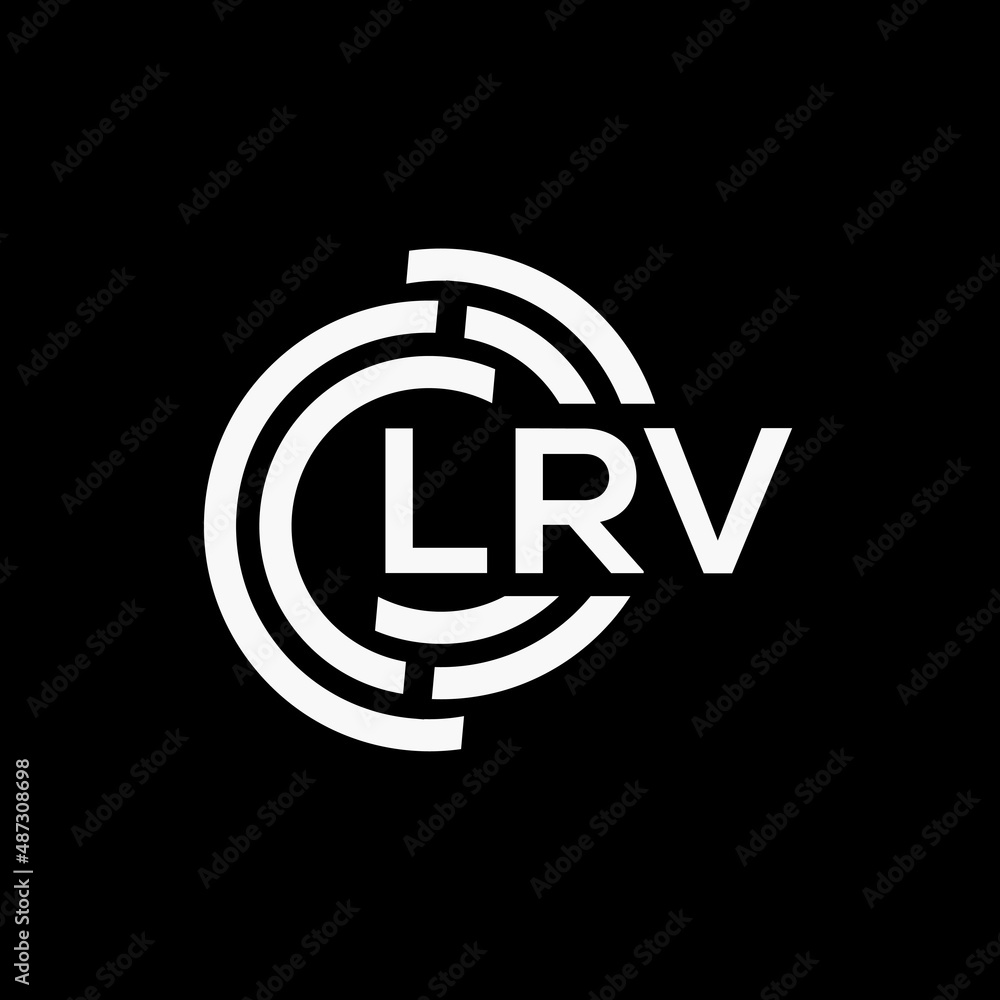 LRV letter logo design on black background.LRV creative initials letter ...