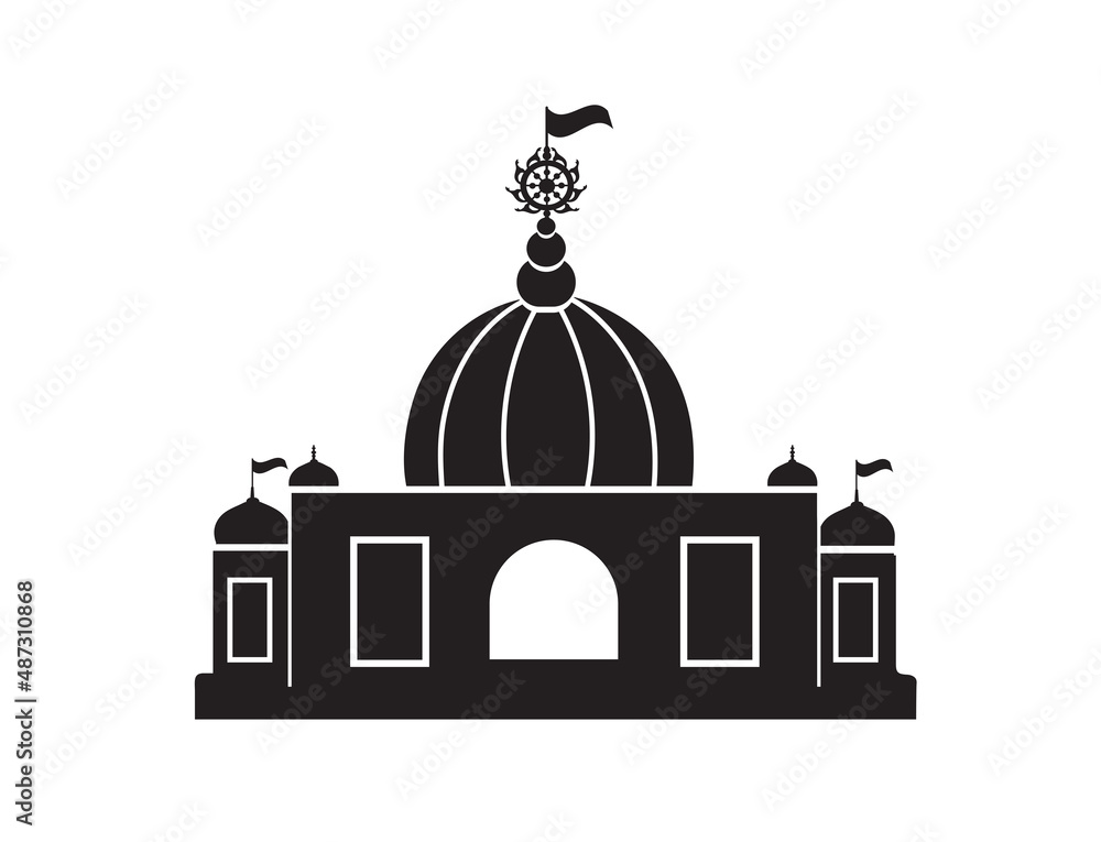 Mayapur temple iskcon icon. Hare Krishna Temple Stock Vector | Adobe Stock