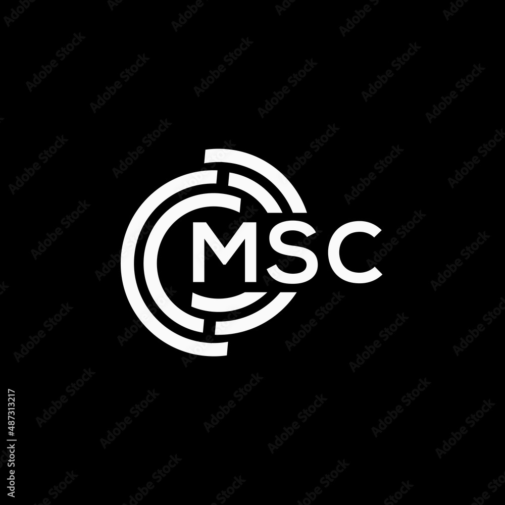 MSC letter logo design on black background.MSC creative initials letter ...