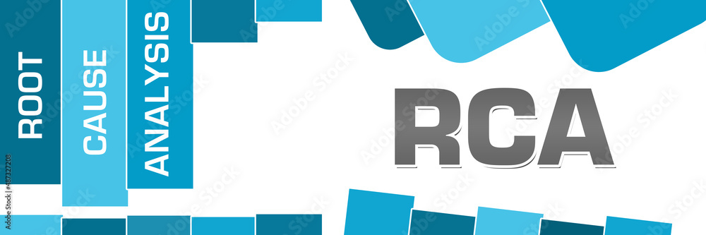 RCA - Root Cause Analysis Blue Stripes Rounded Squares Stock ...