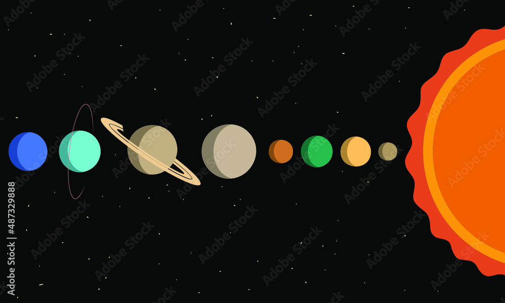 Model of Solar system, vector illustration Stock Vector | Adobe Stock