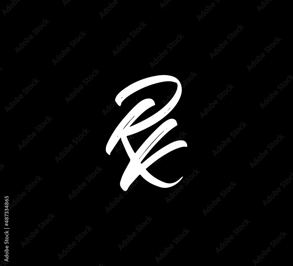 White Vector Letters Logo Brush Handlettering Calligraphy Style In ...