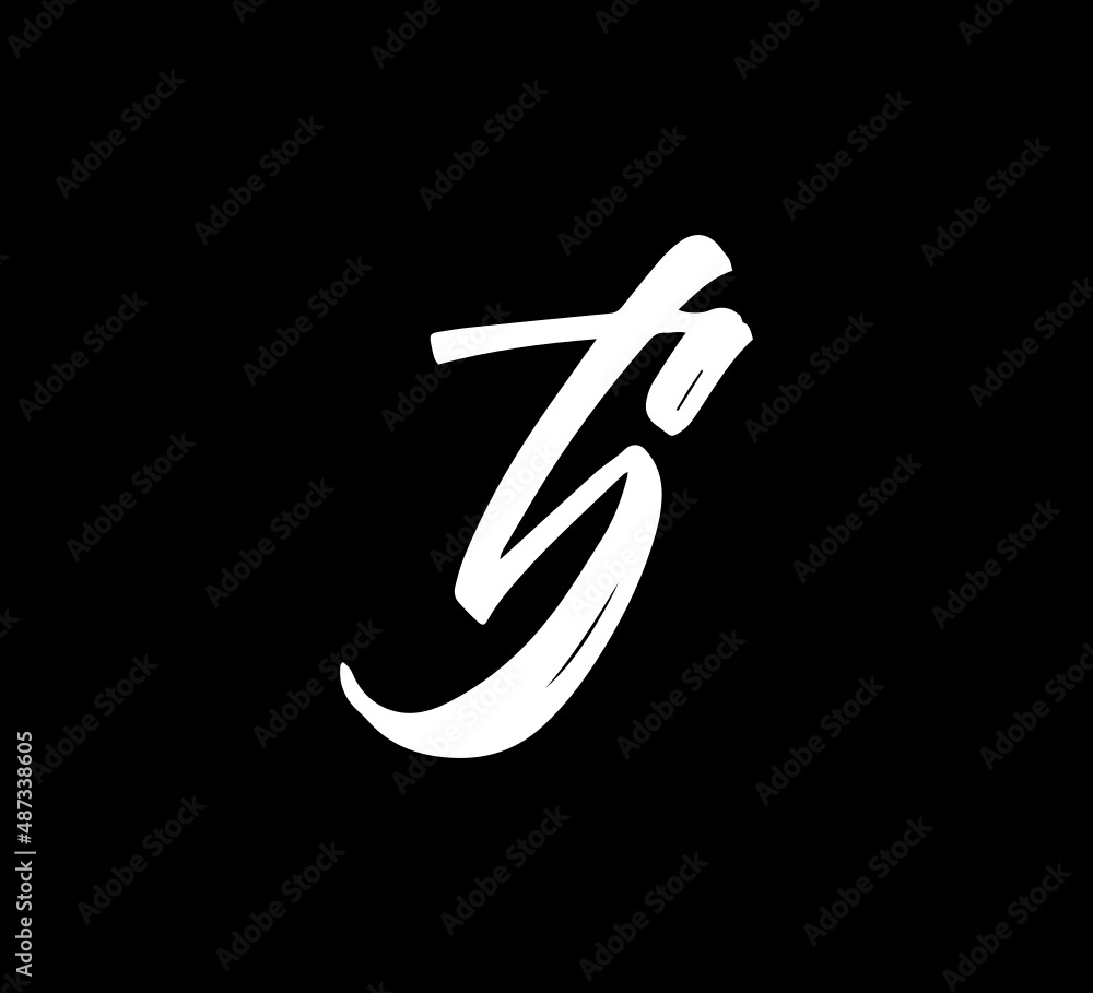 White Vector Letters Logo Brush Handlettering Calligraphy Style In ...