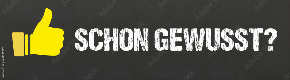 schon gewusst? Stock Illustration | Adobe Stock