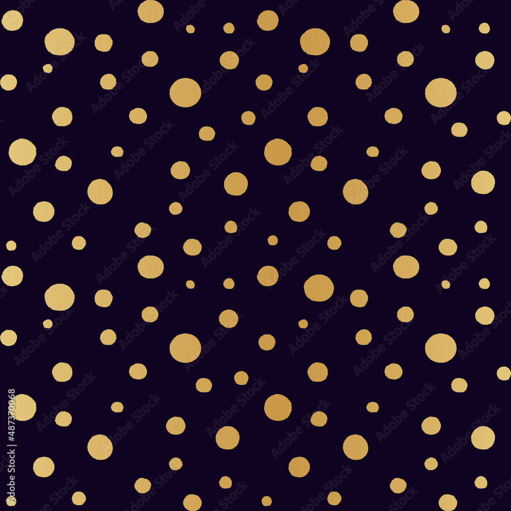 different golden dot points on dark color luxury background seamless ...