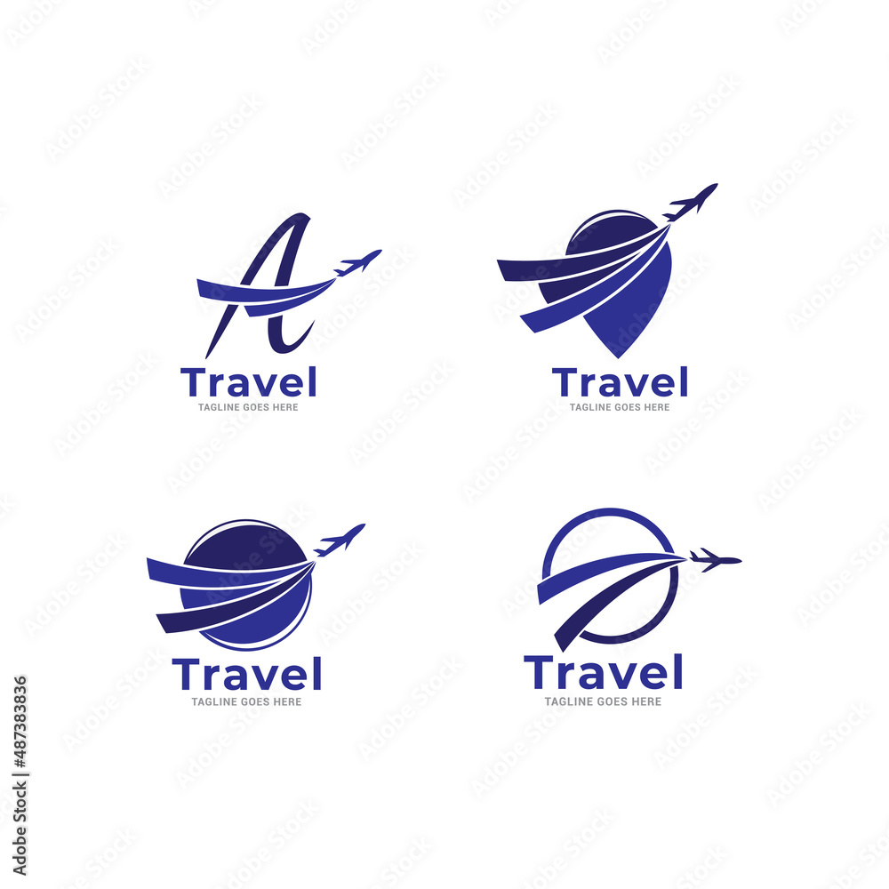 go travel airplane plane logo icon vector template Stock Vector | Adobe ...