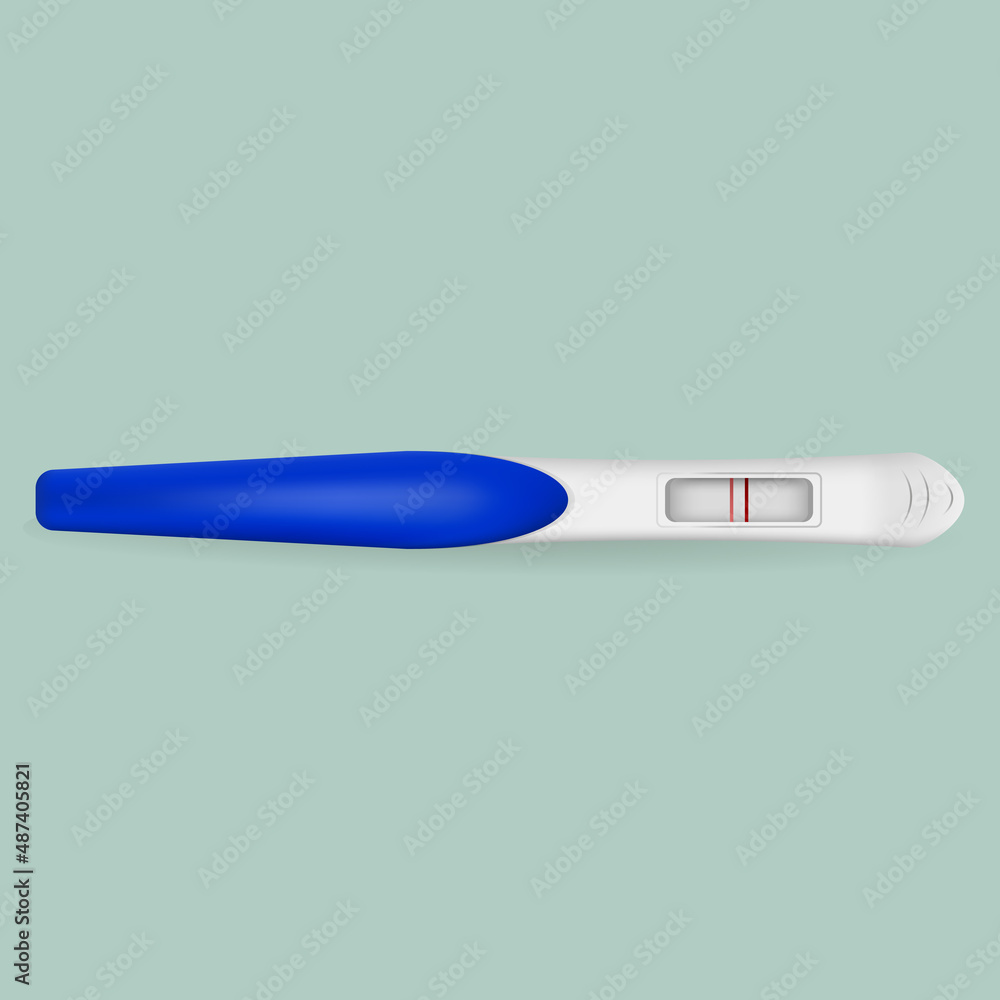 Positive pregnancy test. 3d vector illustration. Stock Vector | Adobe Stock