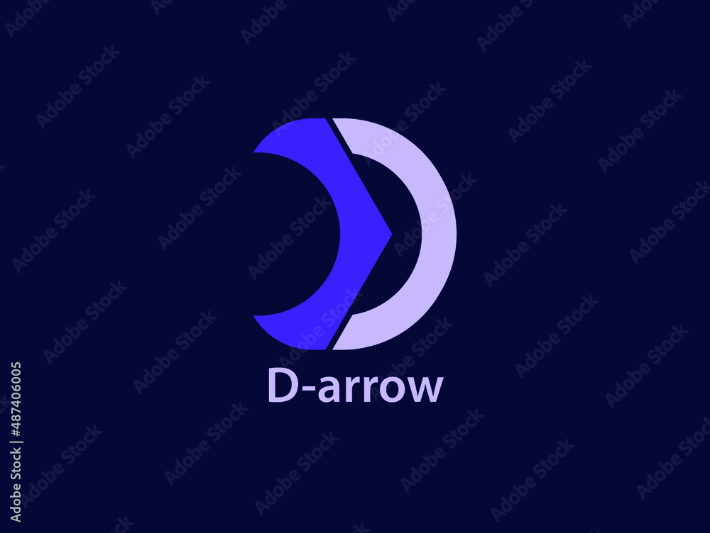 Letter D logo with arrow | arrow symbol | d arrow logo Stock Vector ...